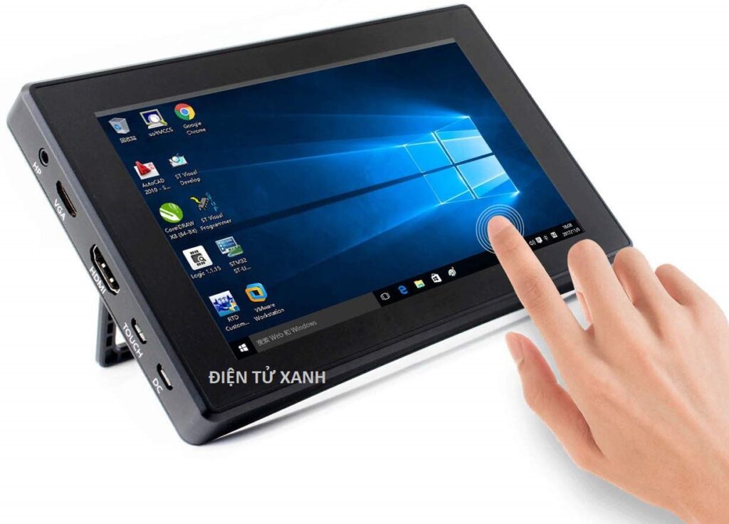 Waveshare 7inch HDMI LCD (with case) - Điện Tử Xanh - Fun And Happy