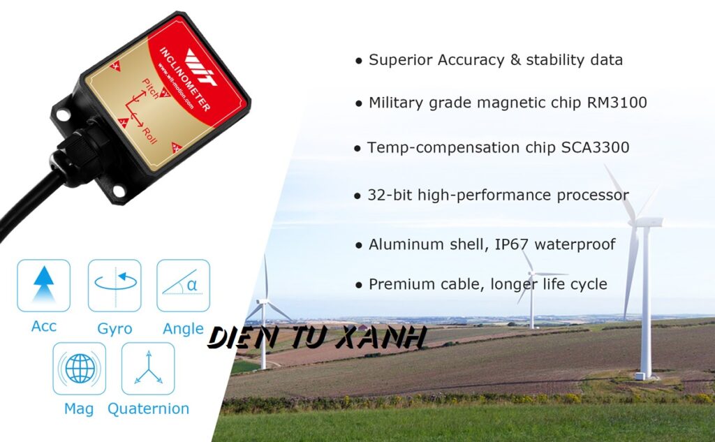 Cảm biến gia tốc 9 chiều HWT905 RS485 - Điện Tử Xanh - Fun And Happy